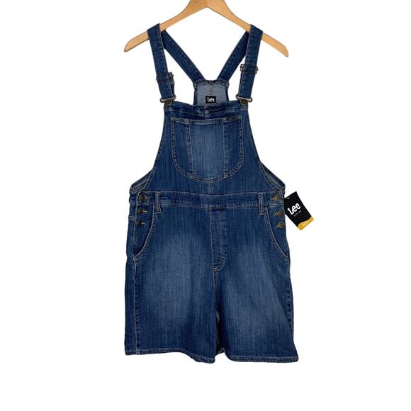 Lee | Pants & Jumpsuits | Lee Womens Bib Shortalls Size L Blue Jean ...